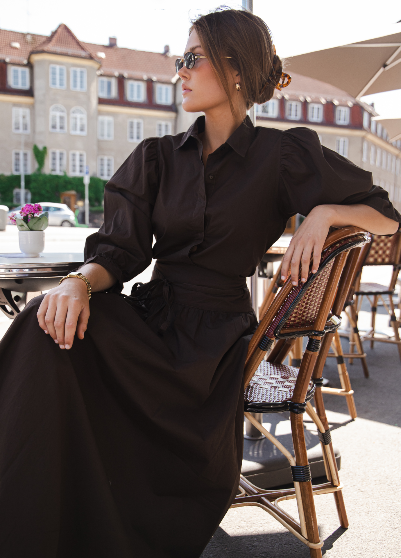 Amy Shirt Chocolate – MISSMAYA NORWAY